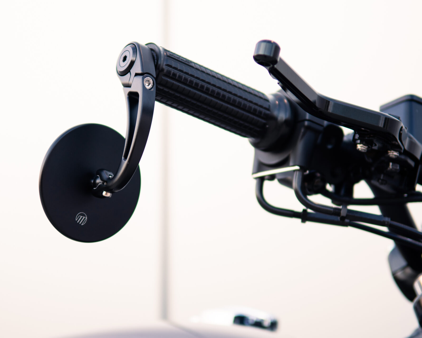 CNC Bar-End Motorcycle Mirror – Minimal Café Racer Design